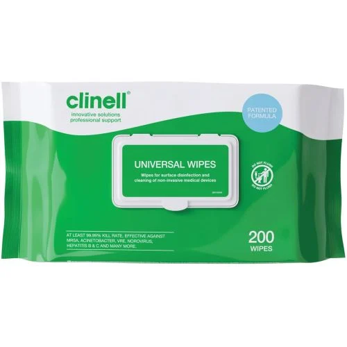 Clinell Universal Cleaning Wipes x200 | UK Cleaning Supplies